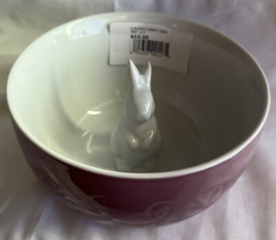 Threshold By Target Pink/White Candy Dish/Bowl W/Bunny Rabbit in the ...