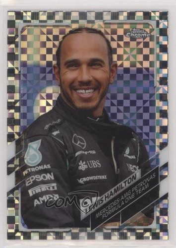 2021 Topps Chrome Formula 1 F1 Racers Checker Flag Refractor Lewis ...