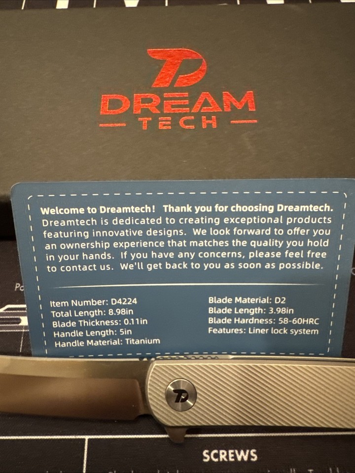 Dreamtech TITANIUM handle, D2 Blade, Model: D4224TGL | eBay