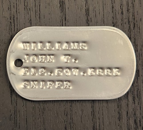 Custom Stamped Military Dog Tag Debossed Vintage Not Engraved Or ...