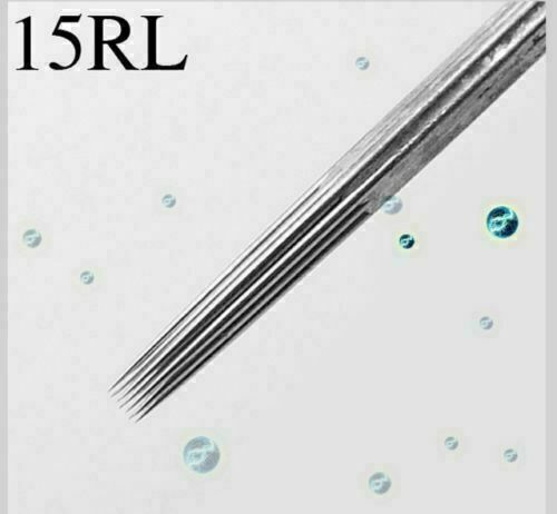 5/100Pcs Tattoo Needles Disposable Liner Needles Sterilized Round Flat ...