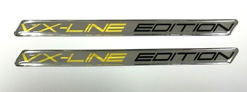 VX-LINE EDITION Yellow/Black 143mm HIGH GLOSS DOMED GEL Stickers ...