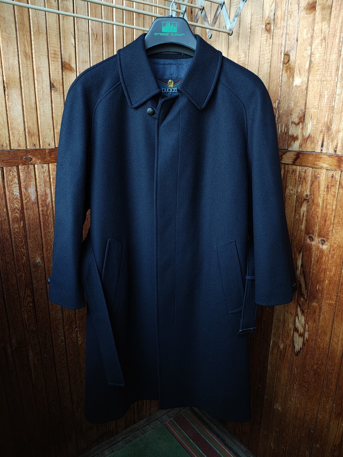 RARE Bugatti PureWool Coat Men's Size S Rheine Wool Trench Gaenslen ...