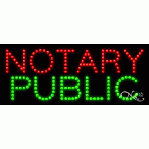 NEW “NOTARY PUBLIC" 27x11 SOLID & ANIMATED LED SIGN W/CUSTOM OPTIONS ...