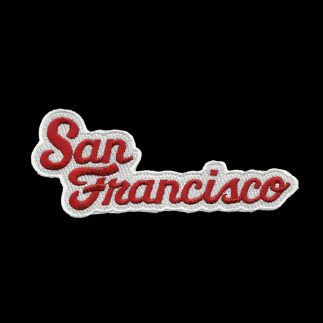 San Francisco Patch Script Cursive Font California Souvenir Iron On ...