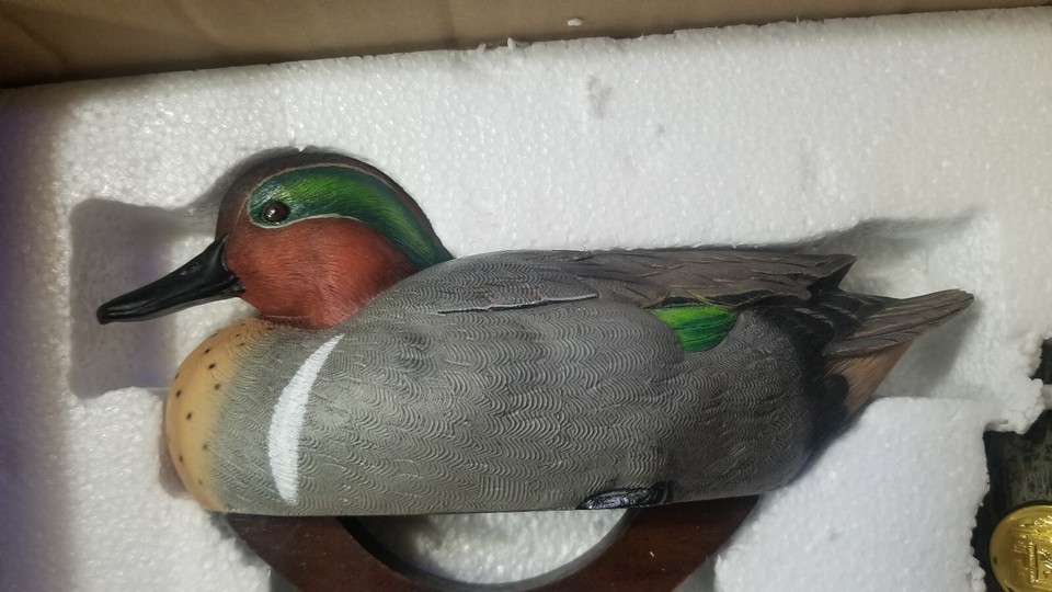 DUCKS ULIMITED DICK RHODE GREEN WINGED TEAL DRAKE GUNNING DECOY ...