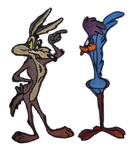 Looney Tunes Coyote and Road Runner Iron-on/Sew-on Embroidered Patch ...
