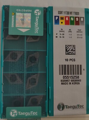 TaeguTec DCMT11T308-MT TT8020 DCMT32.52 CARBIDE INSERTS 10PCS | eBay
