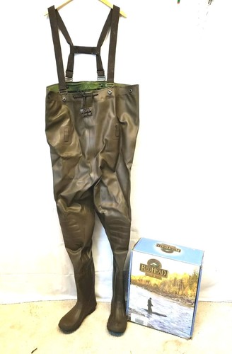Red Head Bone-Dry Rubber Cleated Chest Waders w/Orig. Box ~ 53050L-BRN ...