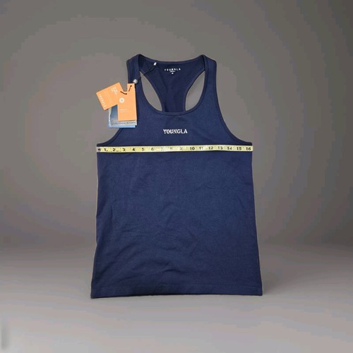 YoungLA Supervillan Stringer Navy Sz Men's Sz MED Spellout Hydrocool ...