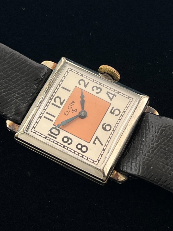 Vintage Elgin Tank Watch 14K Goldfilled Grade 447 10/0s 7 Jewels - RUNS ...