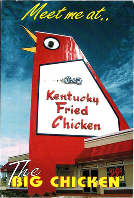 Postcard Marietta Georgia BIG CHICKEN Kentucky Fried Chicken Pepsi ...