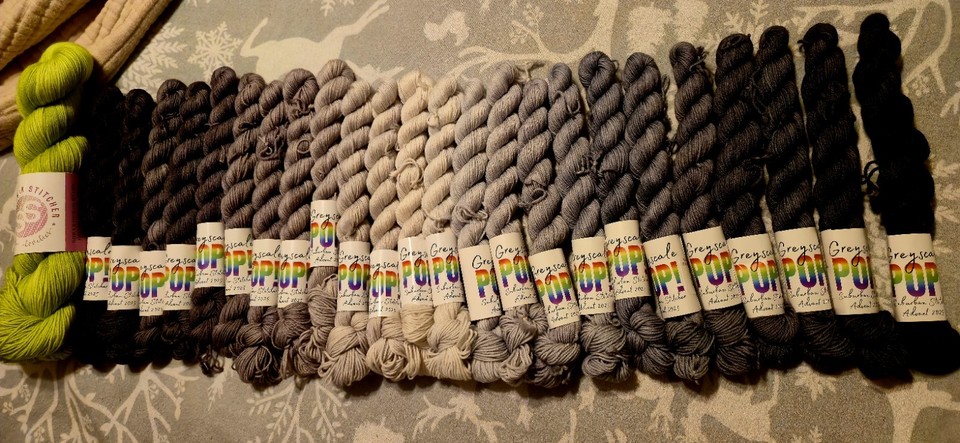 Full Greyscale Pop Suburban Stitcher 2025 Advent Calendar Hand-dyed ...