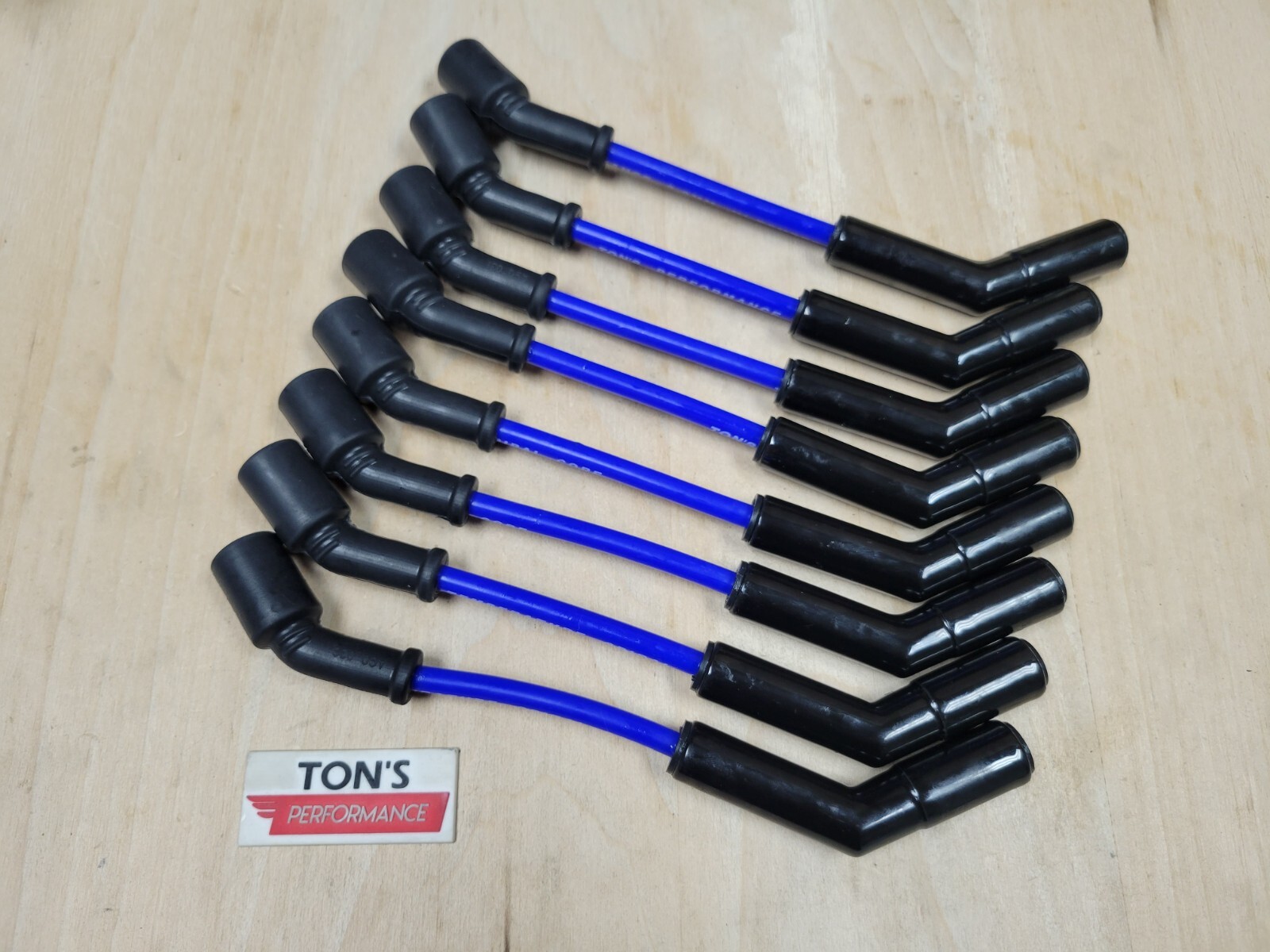 Ton's Black Ceramic LS Blue Spark Plug Wire Set 45 Corvette Camaro GM ...