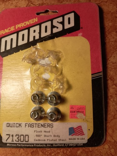 Moroso 71300 Quick Fasteners, Flush Slotted 0.500" Qty 4 "partial ...