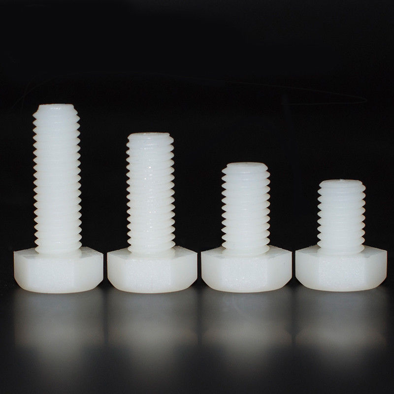 M6 M8 Nylon Hex Screws Hex Bolts Nylon Plastic Hexagonal Screw Bolts M6 ...