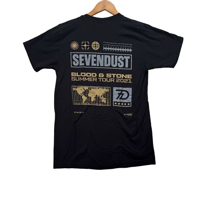 Sevendust Blood & Stone Summer Tour 2021 T-Shirt Guitar Concert Rock ...