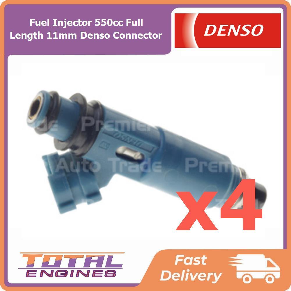 4x Denso Fuel Injector 550cc Full Length 11mm Denso Connector 550cc ...