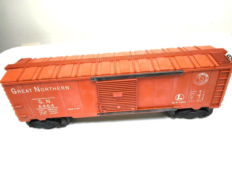 Lionel Postwar O-Gauge No. 6464-25 Great Northern Box Car, Flat Orange ...