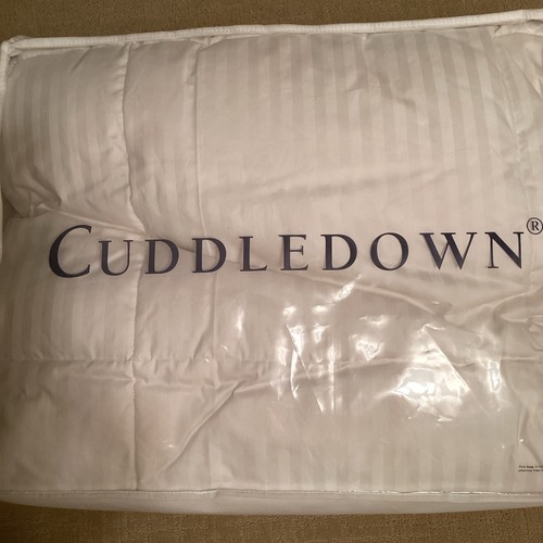 New Cuddledown Damask Stripe Down King Comforter 300tc 800 FP 25oz Made ...