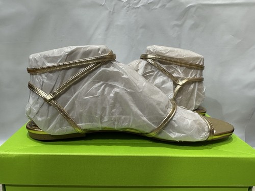 Sam Edelman Ellina J4345L1700 Sandal Women's 11M Gold Leather Ankle ...
