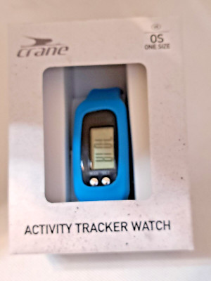 NIB Crane Activity Tracker OS Women's Blue Watch Steps Distance ...