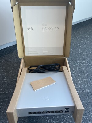 Cisco Meraki MS220-8P 8 Port Gig PoE+ Switch + 2 X SFP Ports | eBay UK
