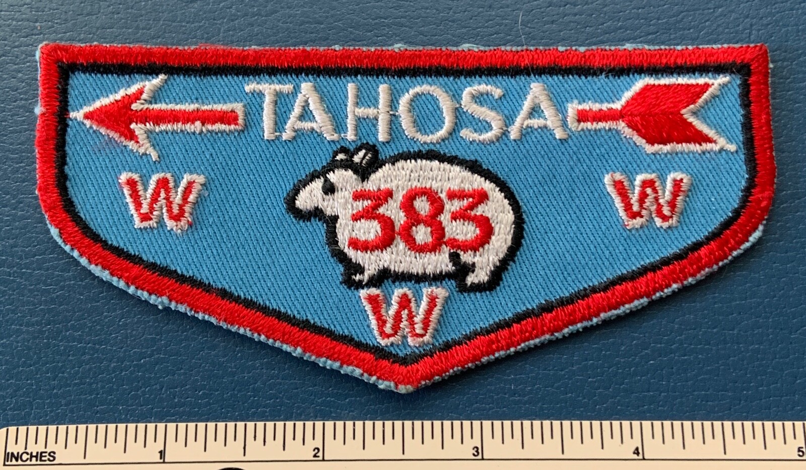 Vintage OA Lodge 383 TAHOSA Order of the Arrow Flap PATCH Boy Scout WWW ...