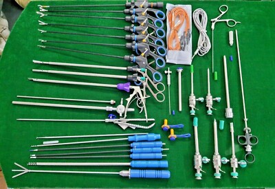 34pc Laparoscopic Surgery Set 5x330mm Laparoscopy Endoscopy Surgical ...