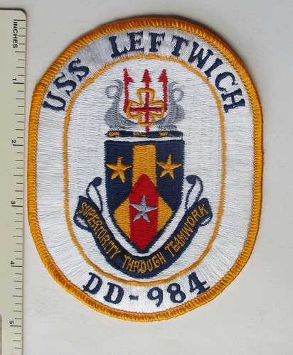 Vintage Asian Made US NAVY SHIP PATCH USS LEFTWICH DD-084 Original ...