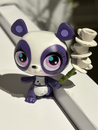 Littlest Pet Shop #2769 Penny Ling Panda LPS Purple White Pink Eyes ...