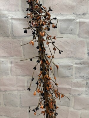 Pip Berry Garland Tan & Black MIX 4' FULL BEAUTIFUL BERRIES | eBay