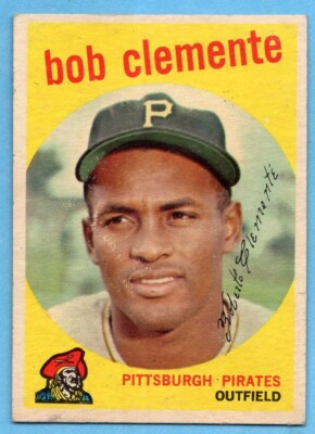 1959 Topps #478 Roberto Clemente EX/EX MARKED Pittsburgh Pirates HOF ...