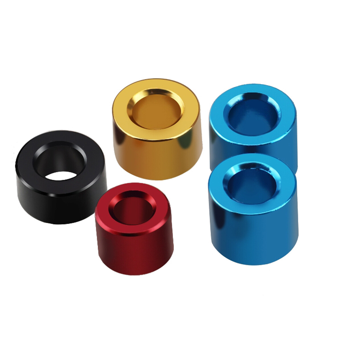 Aluminum Alloy Unthreaded Round Spacers Flat Washer Bushing Gasket ...