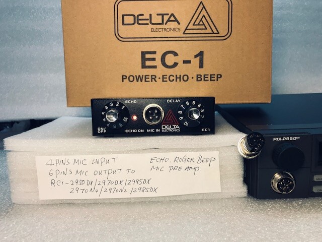RANGER 6 PIN DELTA EC1 DYNAMIC MIC AMPLIFIER / ECHO CHAMBER w/ ROGER ...