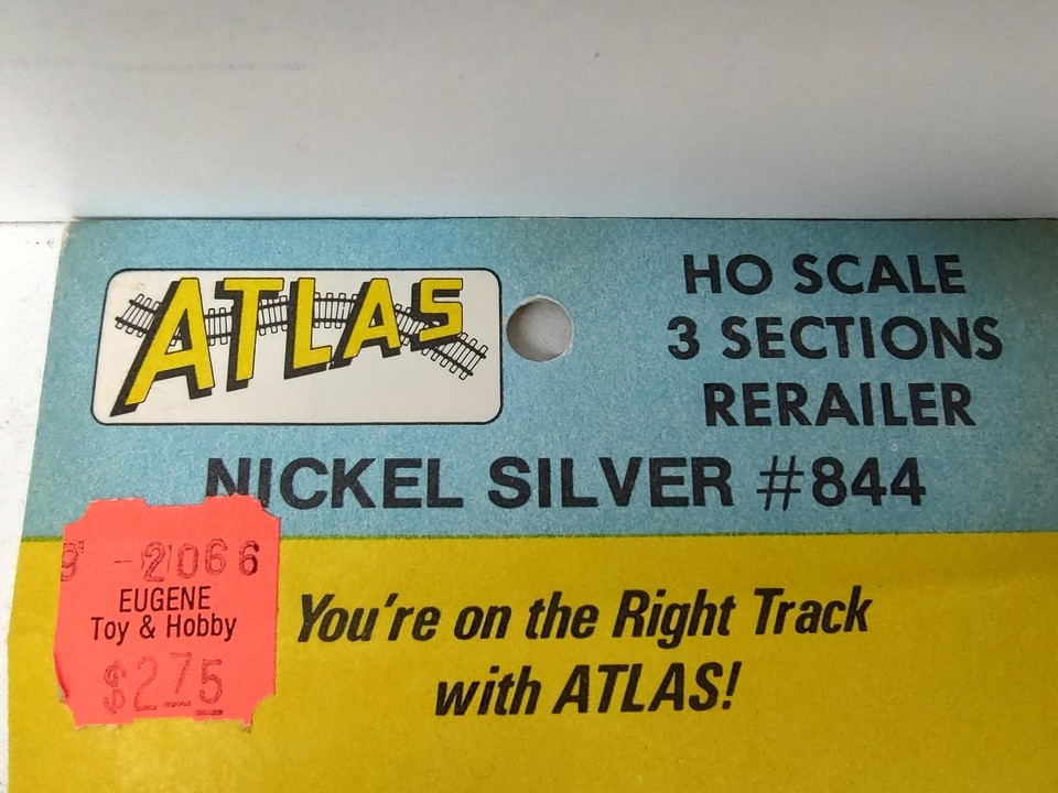 Vintage Atlas HO Scale Rerailer Nickel Silver #844 USA Model Train ...