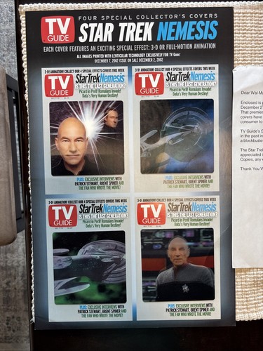 2002 TV Guide Star Trek Nemesis 3-D Animation Special Effects POSTER ...