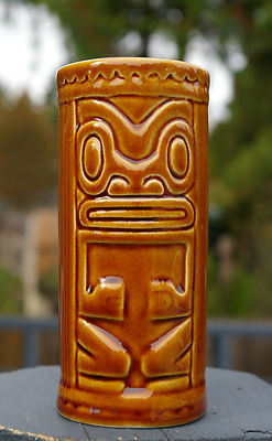 Tall Brown Gloss Tribal Tiki Party Hawaii Coffee Kahlua Mug by Shonfeld ...
