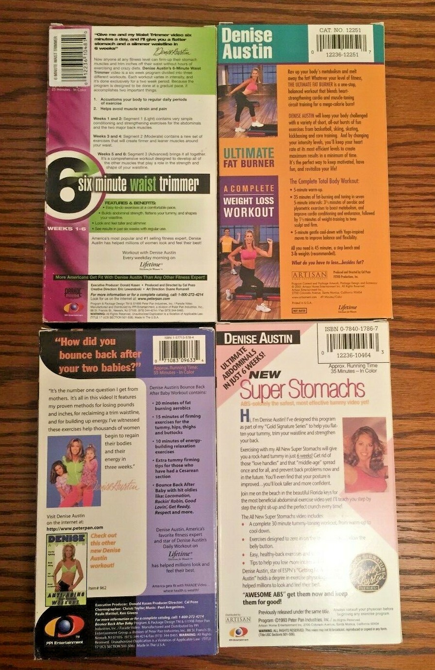 Denise Austin - Four Great Workout Weight Loss VHS Tapes | eBay