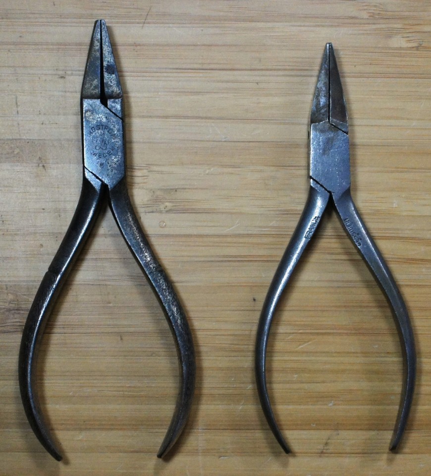 7 Watchmaker Jeweler Plier & Cutter Tool Lot Watch Clock Wood Metal ...