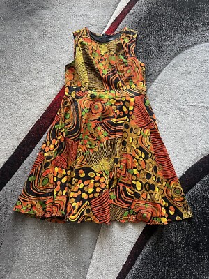 Ashro Emelie Burnt Orange Multi Afrocentric Dress 14 | eBay
