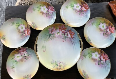 Vintage Hand Painted Nippon Plate Set | eBay