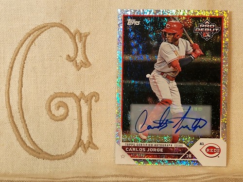 Carlos Jorge, Cincinnati Reds, 2023 Topps Pro Debut Sparkle Auto #'d ...