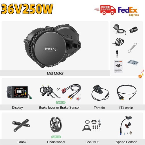 BAFANG BBS01B 36V 250W Mid Drive Motor DIY Electric Bicycle Ebike Drive ...