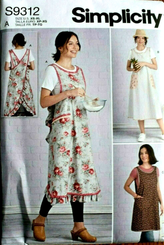 Simplicity Pattern 9312 Aprons Boho Retro Misses Sizes XS S M L XL ...