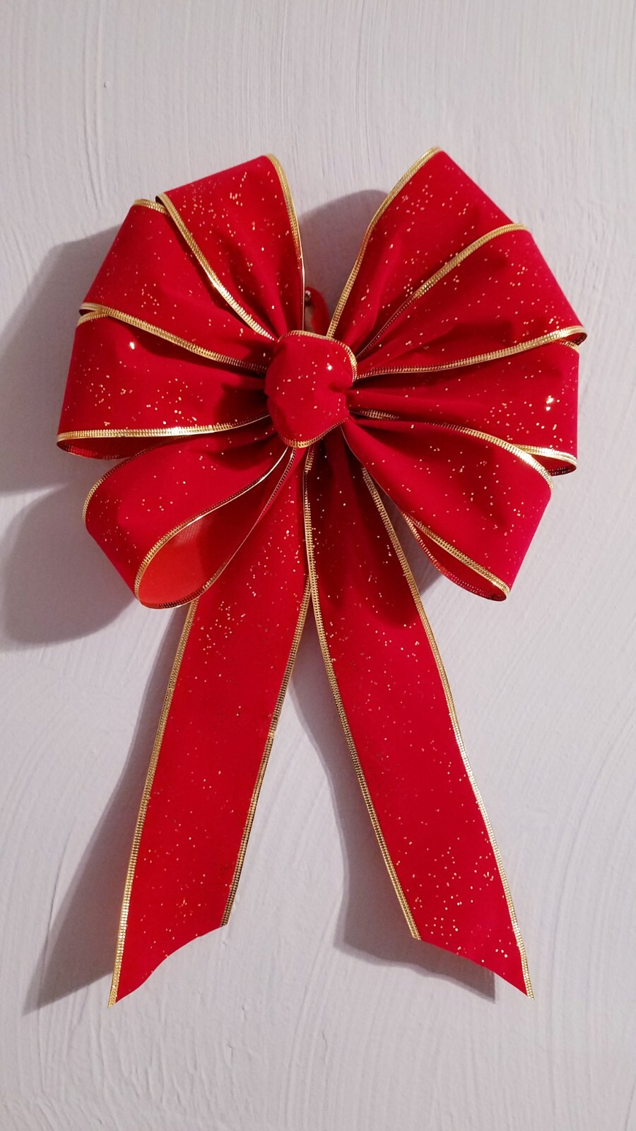 Red Velvet Large Wired Ribbon Bow, Water Resistant | eBay