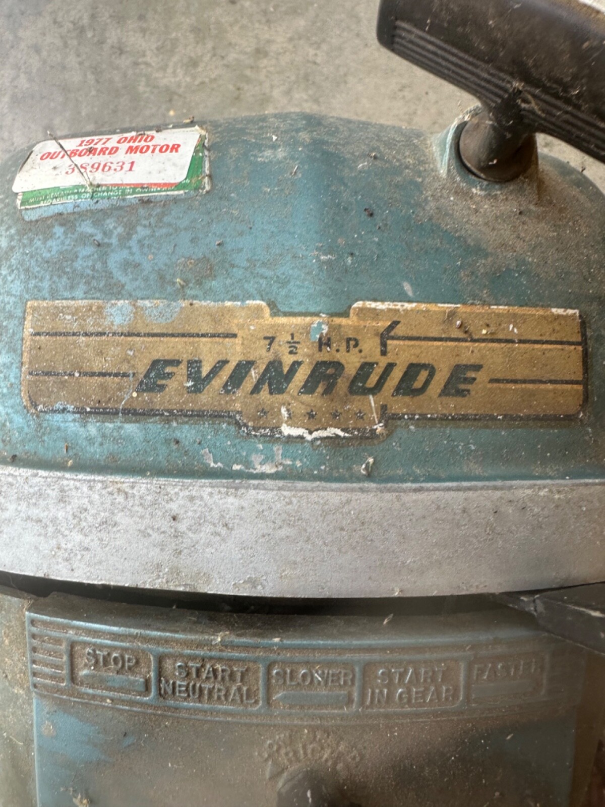 Used Outboard boat motors for sale Evinrude 7.5 horse power serial 7512 ...