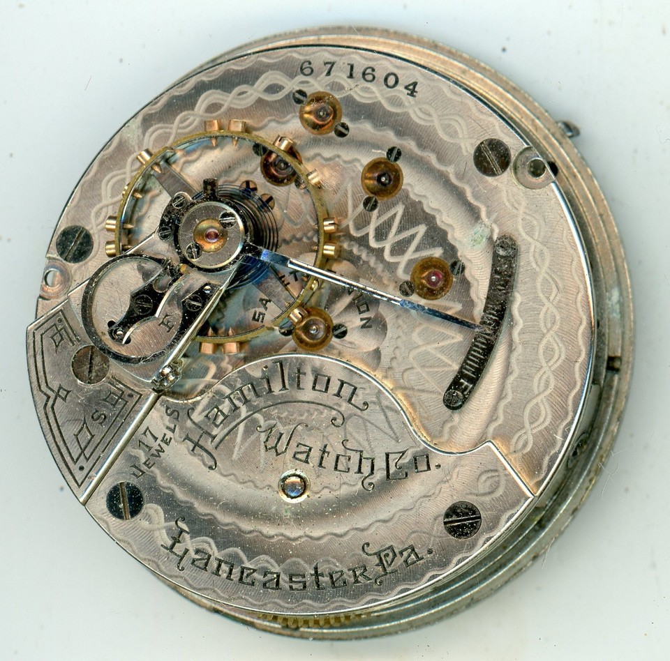 1910 Hamilton Lever Grade 925 18s Model 2 17J Pocket Watch Parts Or ...