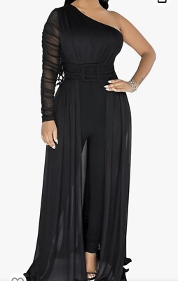 cocktail one piece party romper, high waist belt, | eBay