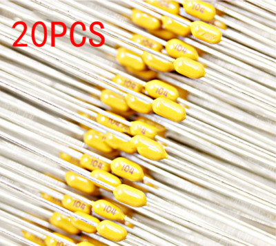 20Pcs NEW 0.1uF 50V Monolithic Ceramic Chip Capacitor 104 Yellow | eBay